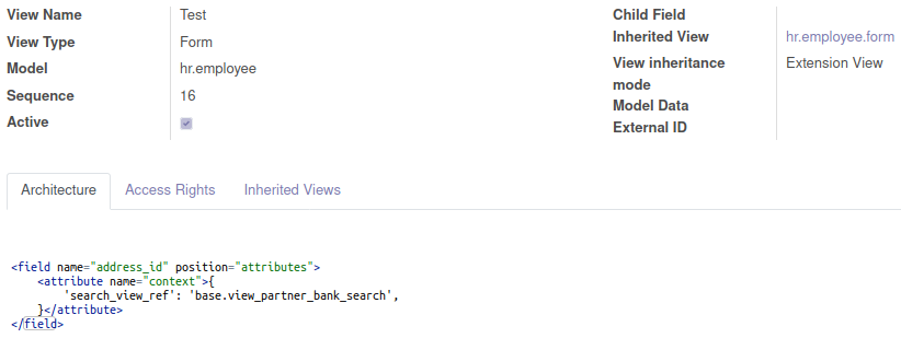 Searchviewref In The Field Context Causes Error On Many2one Field · Issue 71490 · Odooodoo