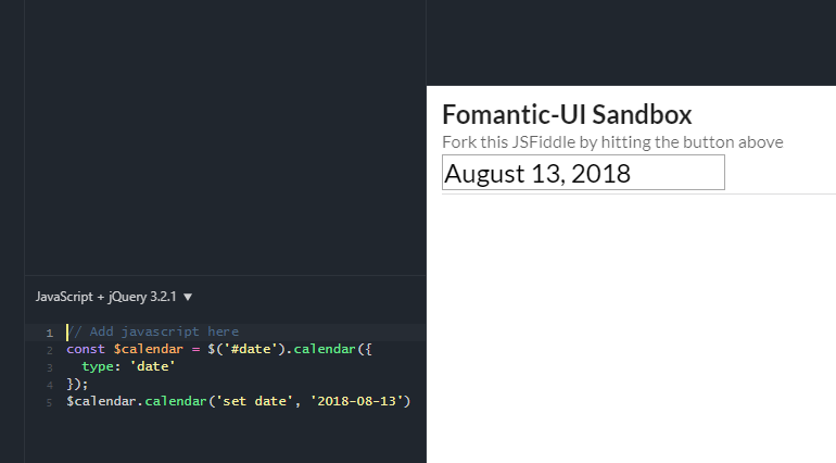 [Calendar] 'set date' behavior set previous day · Issue #935 · fomantic/Fomantic-UI · GitHub