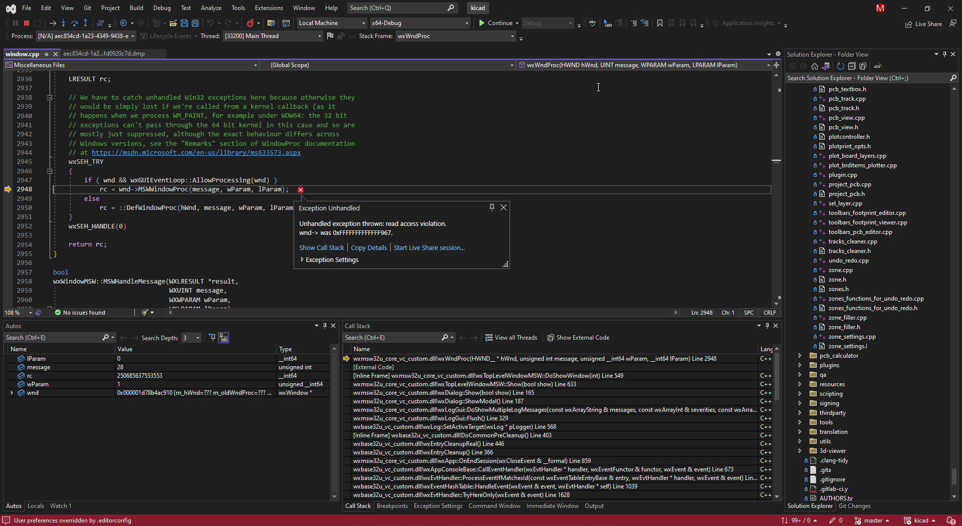 crash due to possibly nested wxLogGui::Flush calls · Issue #23940 · wxWidgets/wxWidgets · GitHub
