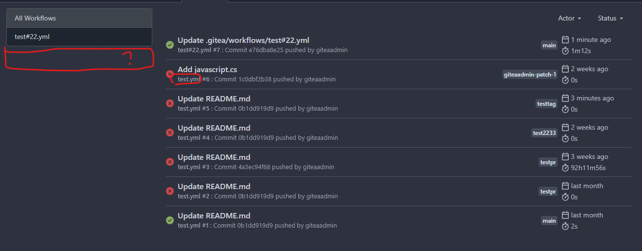 Some questions about removed workflows · Issue #26652 · go-gitea/gitea · GitHub