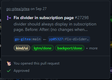 Filter image code in the issue context popup · Issue #27453 · go-gitea/gitea · GitHub