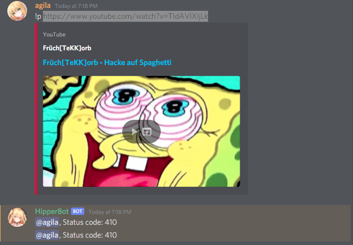 Bug: Error 410 while requesting specific YouTube song · Issue #942 · eritislami/evobot · GitHub