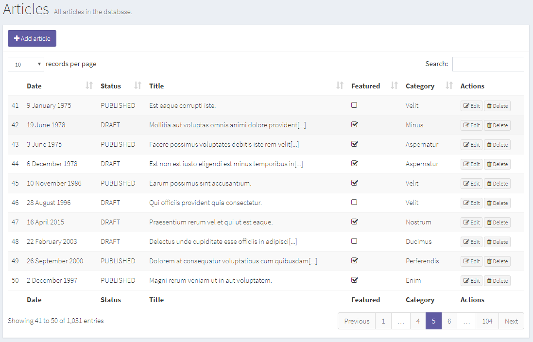 Option to enable row number in the first column · Issue #1314 · Laravel-Backpack/CRUD · GitHub