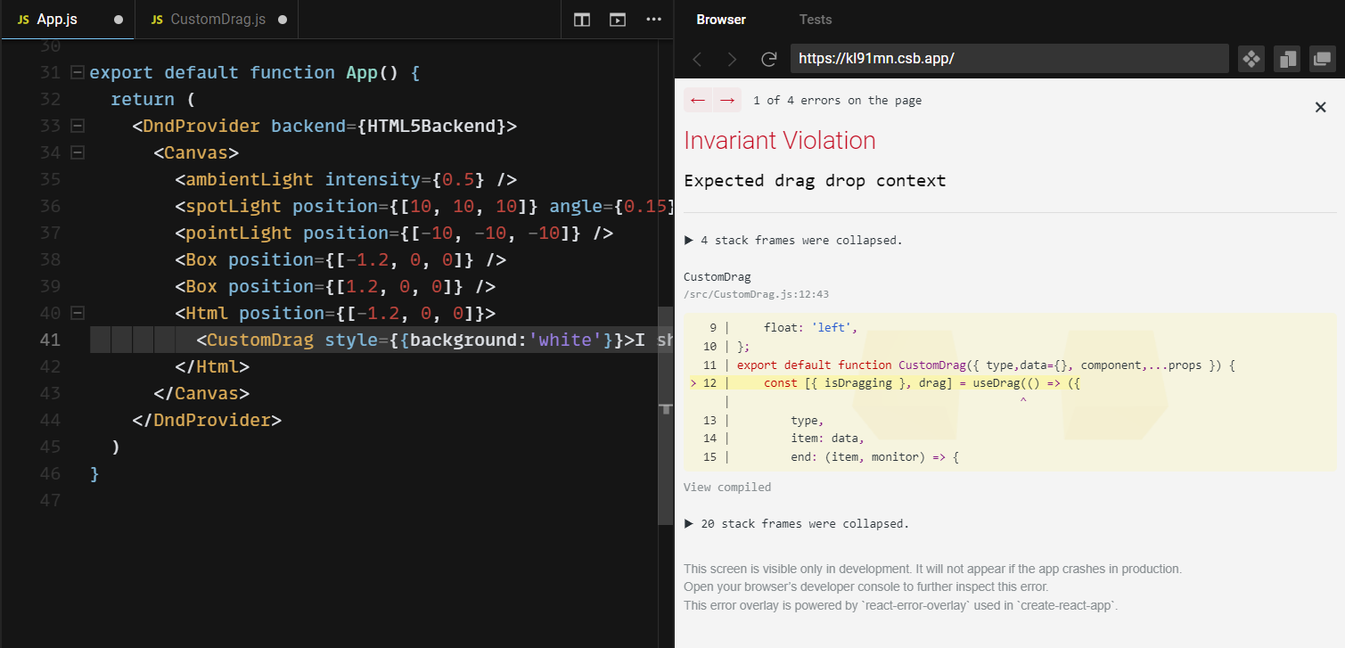 react-dnd support react-three-fiber · Issue #3405 · react-dnd/react-dnd · GitHub