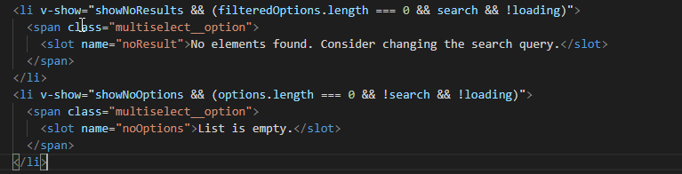 noOptions message · Issue #931 · shentao/vue-multiselect · GitHub