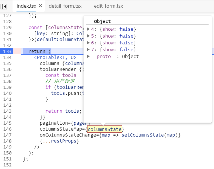 🐛[BUG] ProTable 受控的列显示隐藏 · Issue #403 · ant-design/pro-components · GitHub