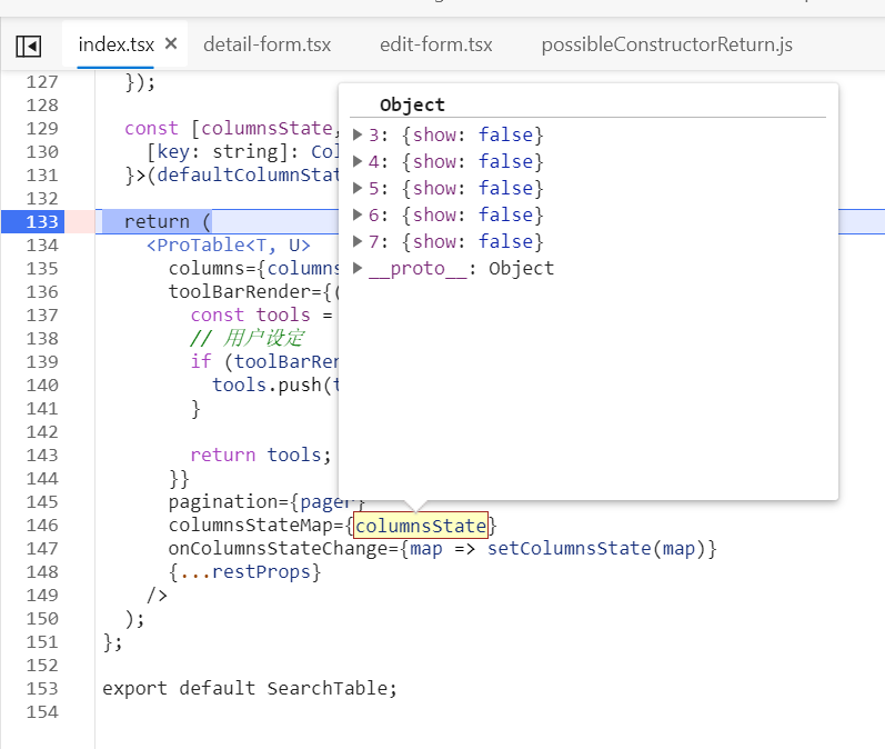 🐛[BUG] ProTable 受控的列显示隐藏 · Issue #403 · ant-design/pro-components · GitHub