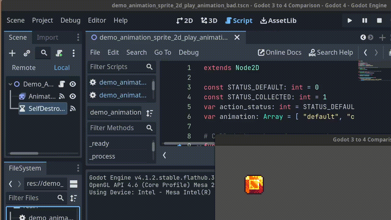 Random repro: Godot 4: AnimatedSprite2D: Animation plays multiple times ...