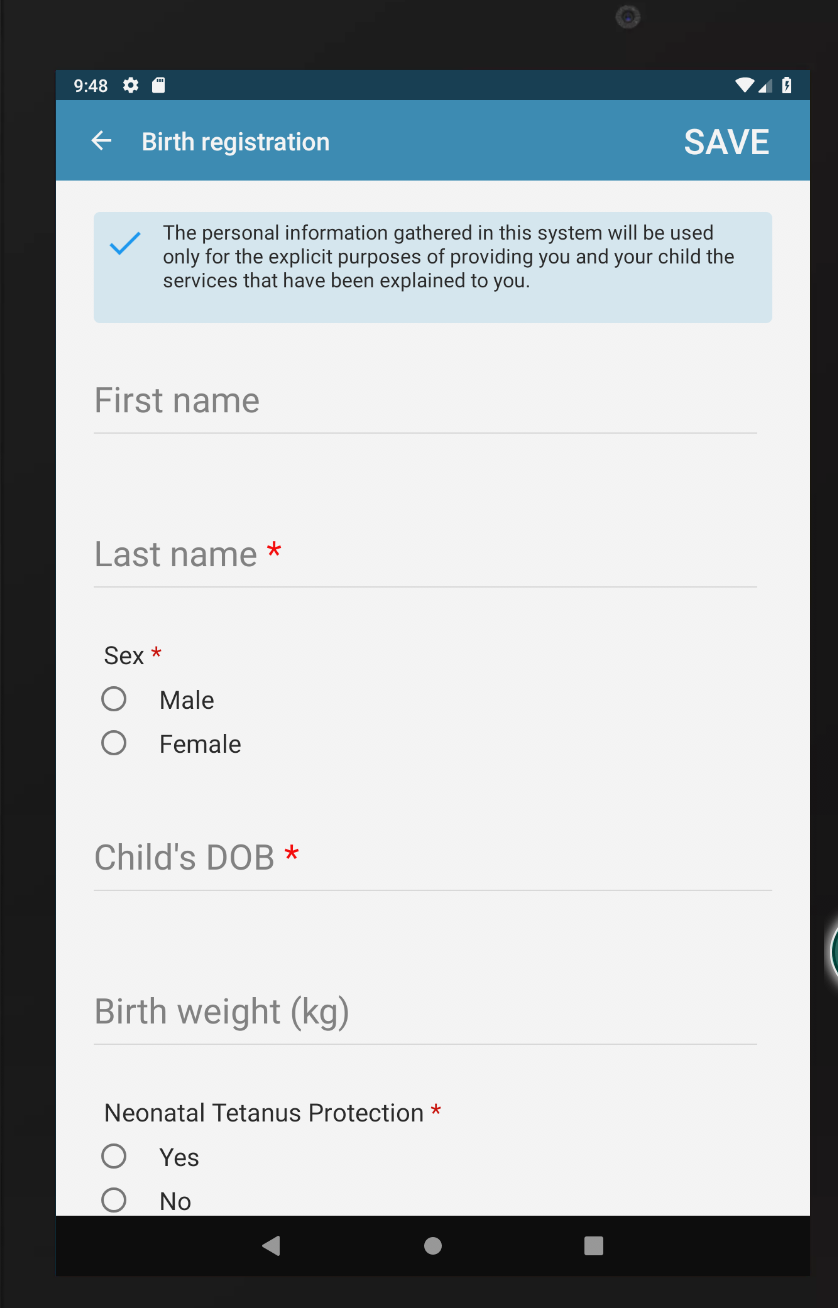 Registration of Child Demographic and Bio Data · Issue #8 · opensrp/opensrp-client-giz-malawi ...