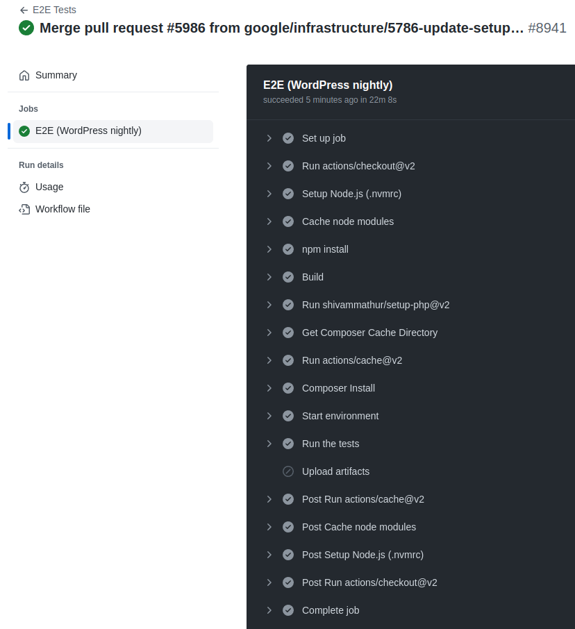 Update `setup-node` action use to simplify builds with v3 features · Issue #5786 · google/site ...