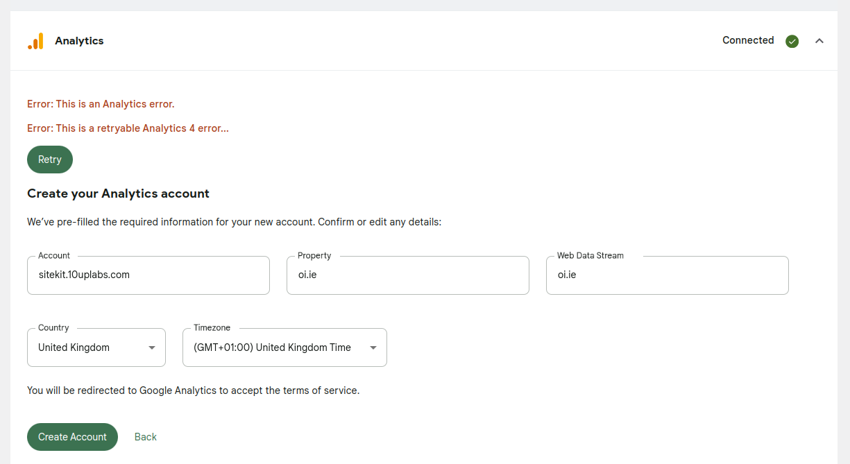 Analytics setup + settings views don't surface GA4 errors · Issue #6831 · google/site-kit-wp ...