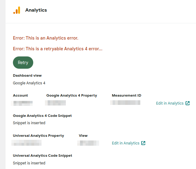 Analytics setup + settings views don't surface GA4 errors · Issue #6831 · google/site-kit-wp ...