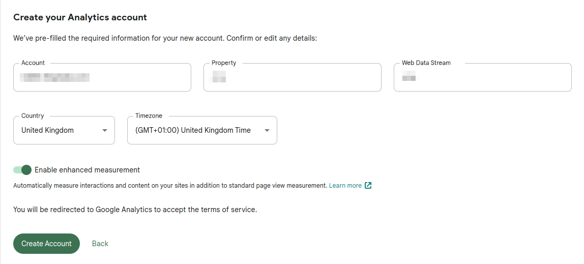 Add "Enable enhanced measurement" toggle to Analytics "Create Account" pages. · Issue #7460 ...