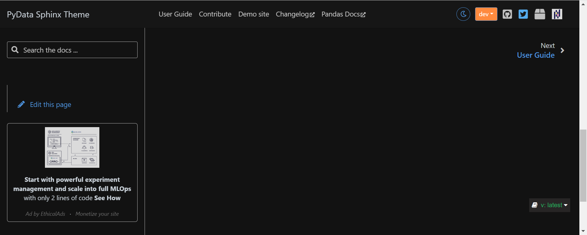 Main branch has broken layout CSS · Issue #640 · pydata/pydata-sphinx-theme · GitHub