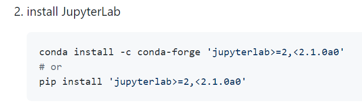 Installation docs show two diff versions of jupyterlab · Issue #289 ...
