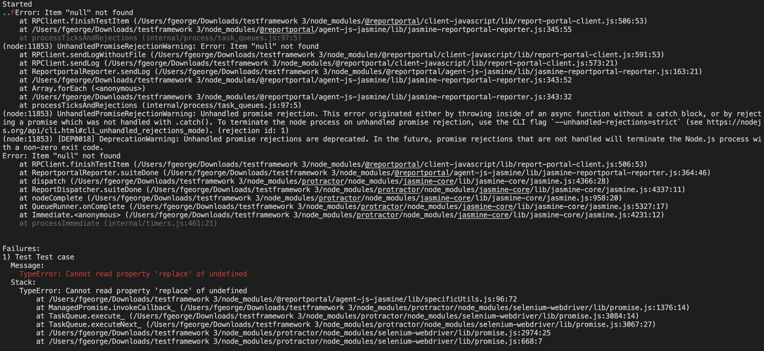 Error Cannot Read Property Replace Of Undefined While Iterating Over Describe Block · Issue