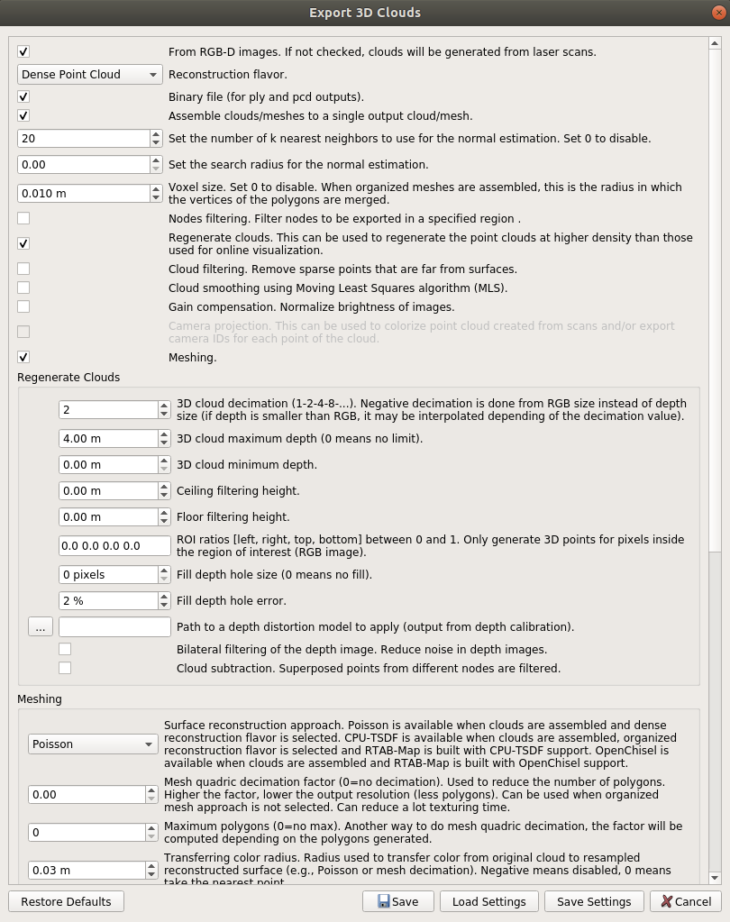 Tutorial "Export Raster Layers to MeshLab" cannot work · Issue #761 · introlab/rtabmap · GitHub