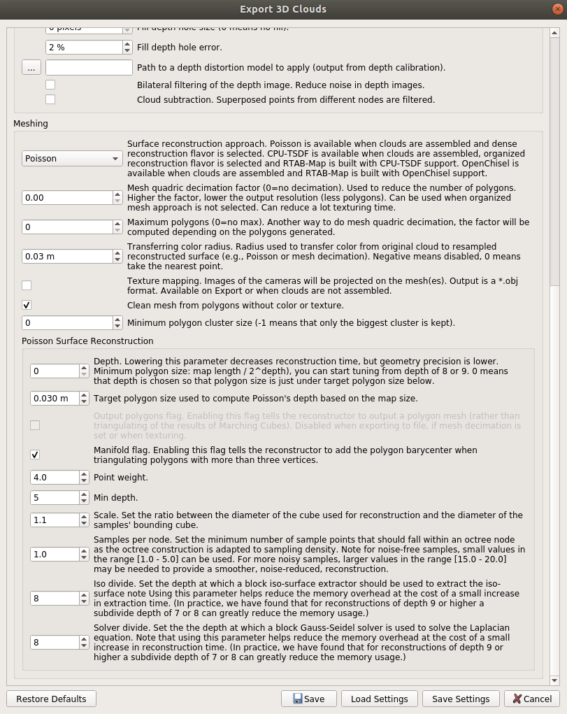 Tutorial "Export Raster Layers to MeshLab" cannot work · Issue #761 · introlab/rtabmap · GitHub
