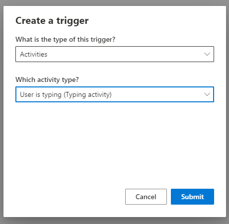 Activities.typing trigger is not working. · Issue #7998 · microsoft/BotFramework-Composer · GitHub