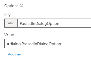 Dialog options, e.g.,`dialog.xxx` cannot be interpreted from a `StringExpression` property of a ...