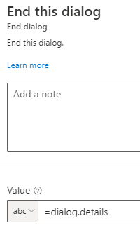 Dialog options, e.g.,`dialog.xxx` cannot be interpreted from a `StringExpression` property of a ...