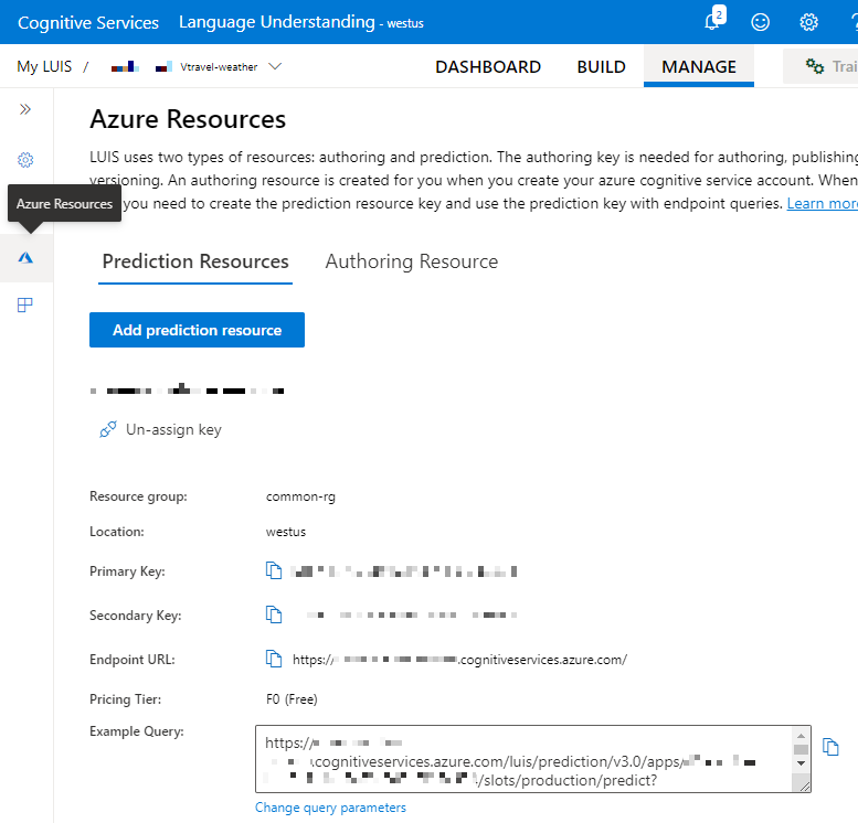 Error while publishing bot - Failed to bind luis prediction resource to luis applications ...
