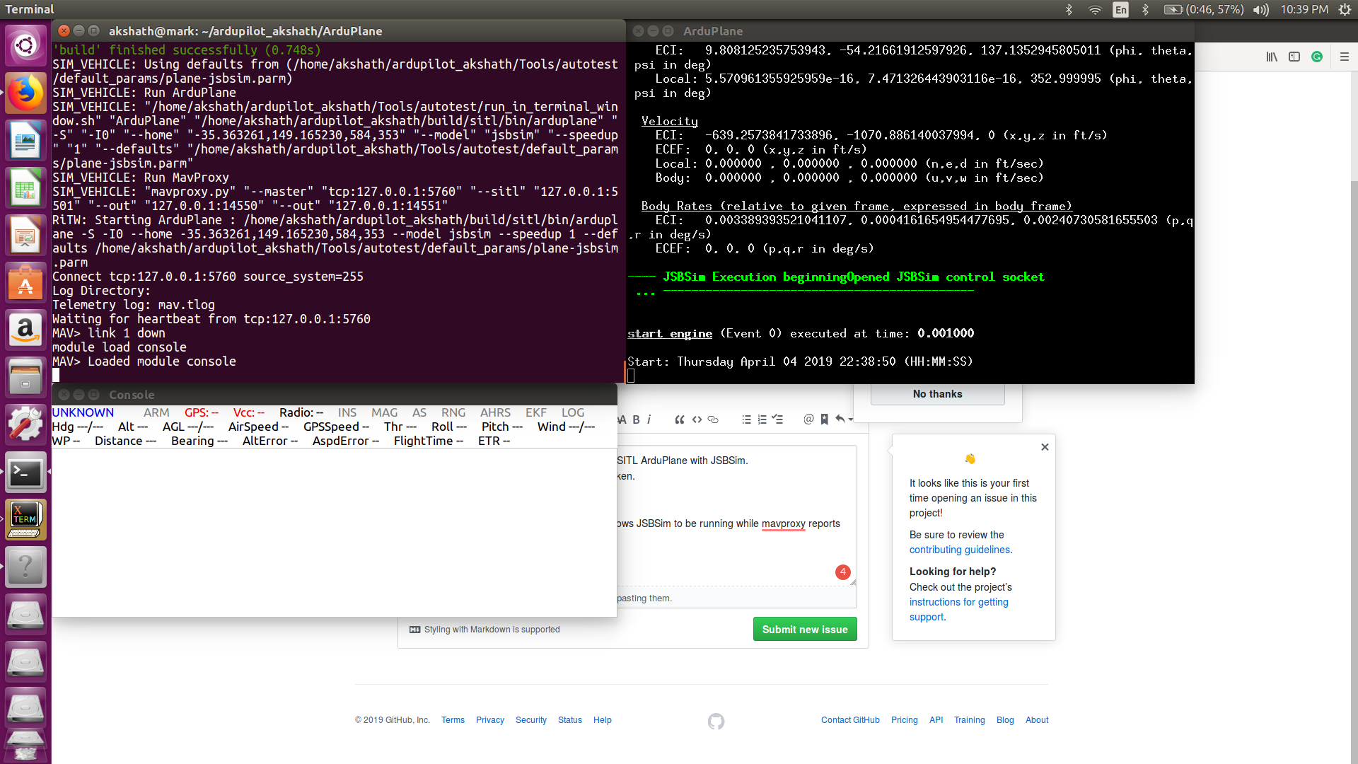 Problem running JSBSIM · Issue #10995 · ArduPilot/ardupilot · GitHub