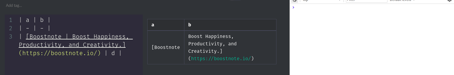 Pipe character not escaped when inserting a URL into a table · Issue #2362 · BoostIO/BoostNote ...