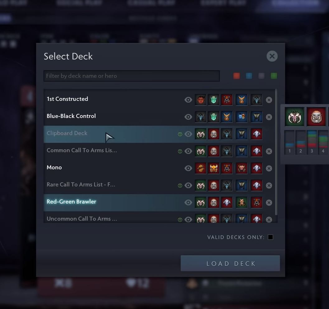 Artifact — nothing in load deck menu · Issue #5933 · ValveSoftware ...