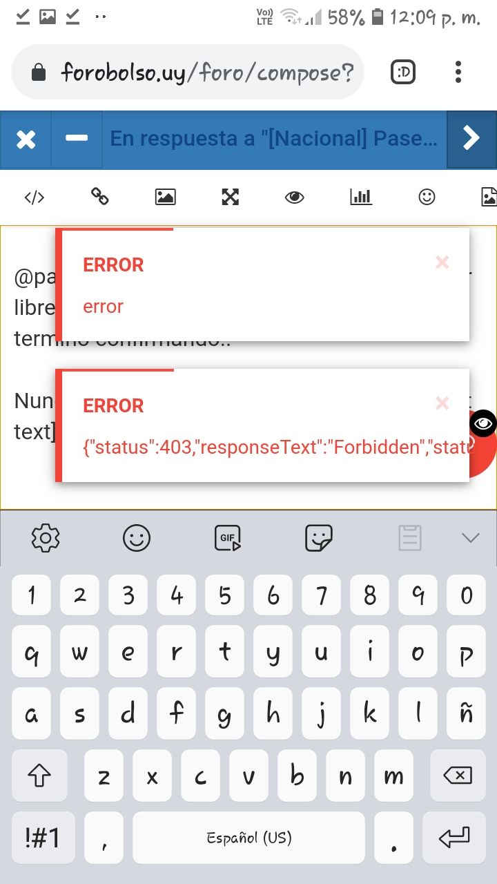 Error while submitting message or voting · Issue #9209 · NodeBB/NodeBB · GitHub