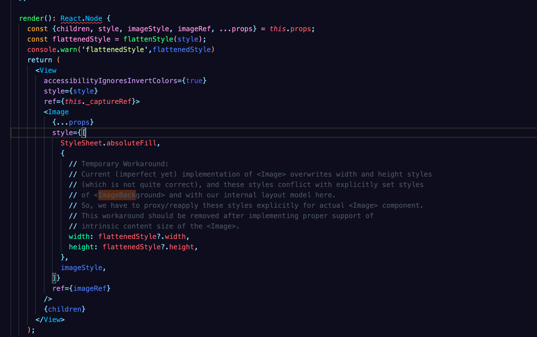 Set Imagebackground Style With Height 50 Backgroundimage Got 25 Height · Issue 33513 