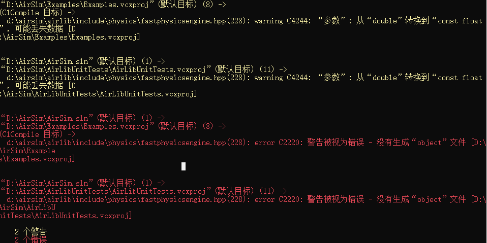 build failed in windows · Issue #1372 · microsoft/AirSim · GitHub