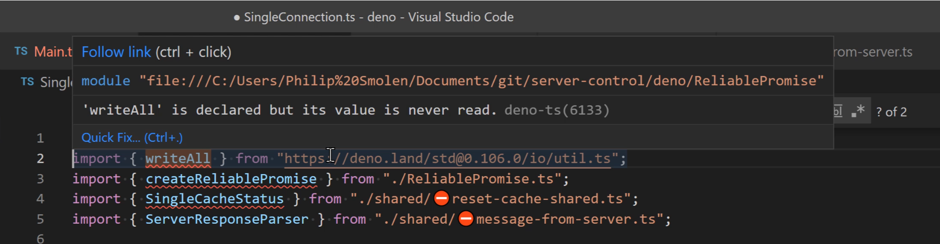 VS Code gets very confused trying to import a standard library. · Issue ...