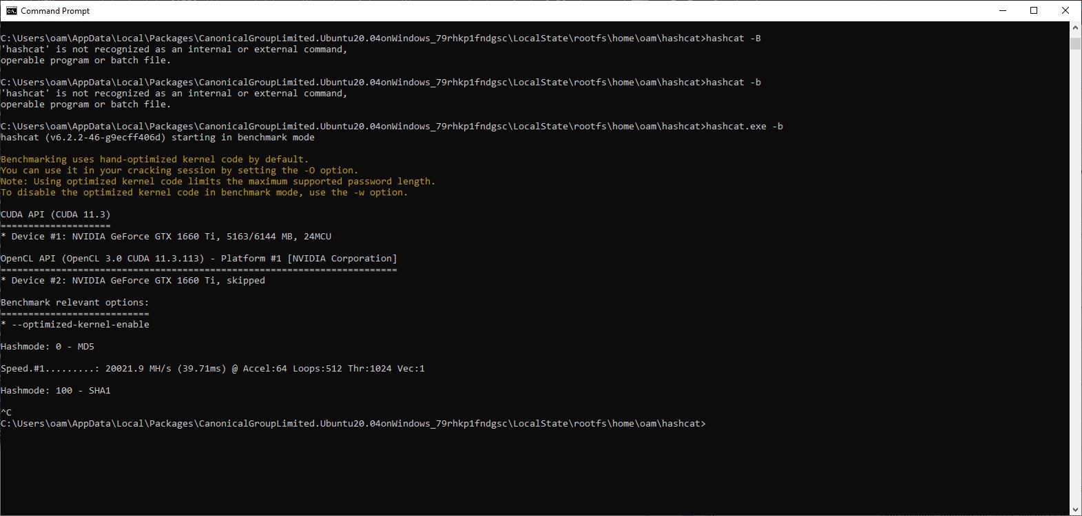 make wsl broken · Issue #2850 · hashcat/hashcat · GitHub