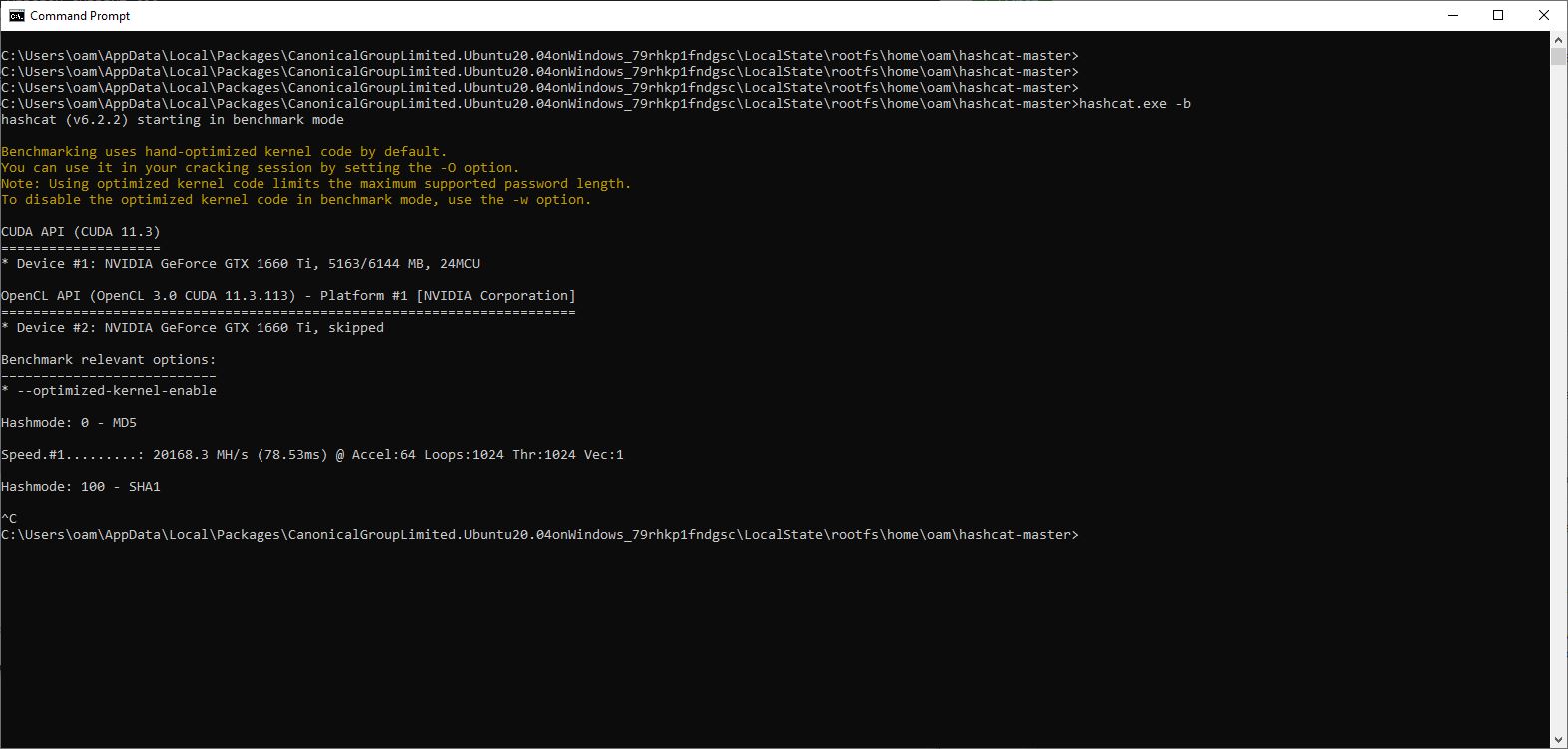 make wsl broken · Issue #2850 · hashcat/hashcat · GitHub