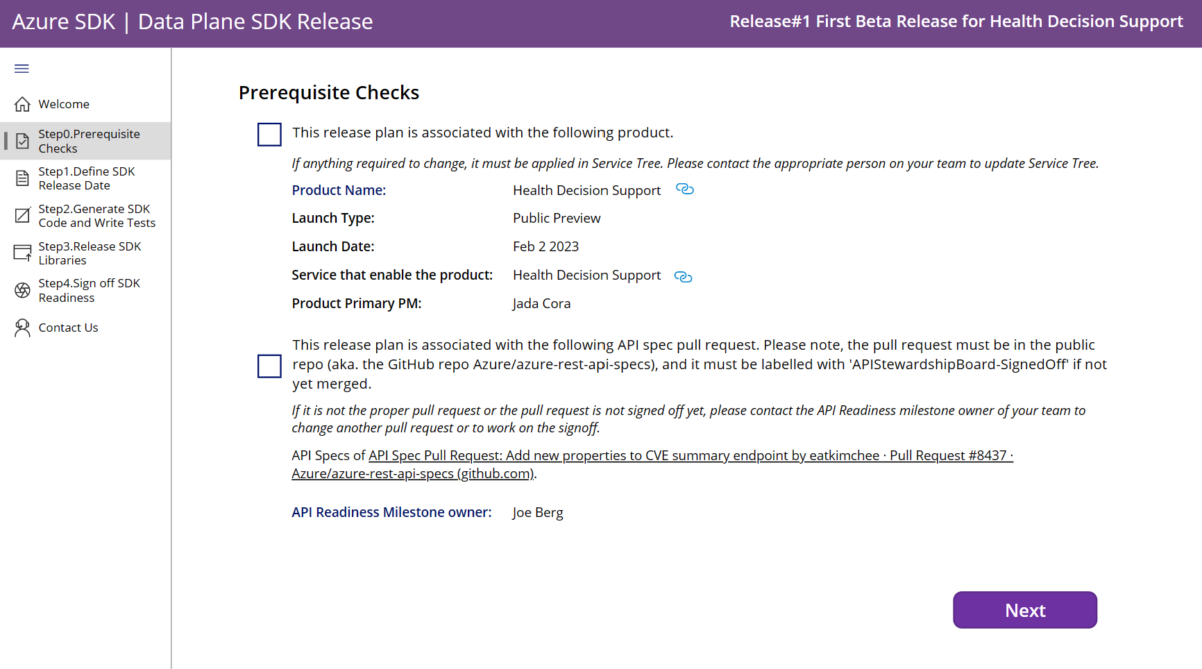 Redesign of UI and logic to enable user to change the PR associated with release plan for API ...