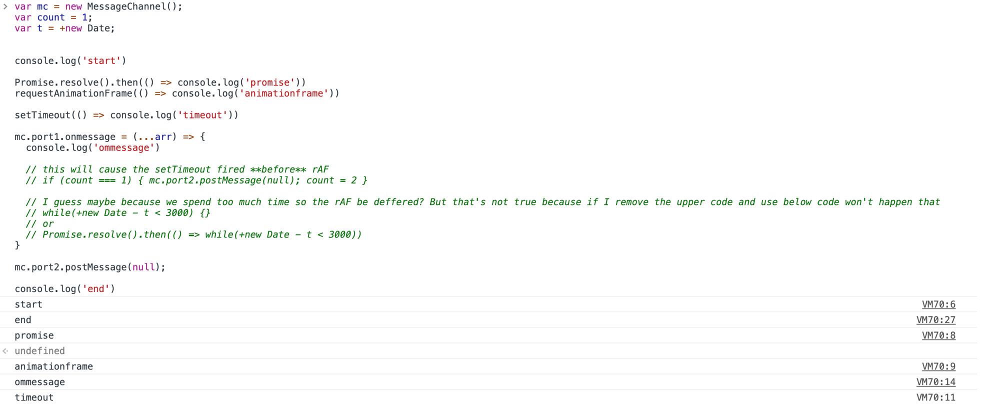 [Question]Clarification postMessage/MessageChannel execution time in the Event Loop · Issue ...