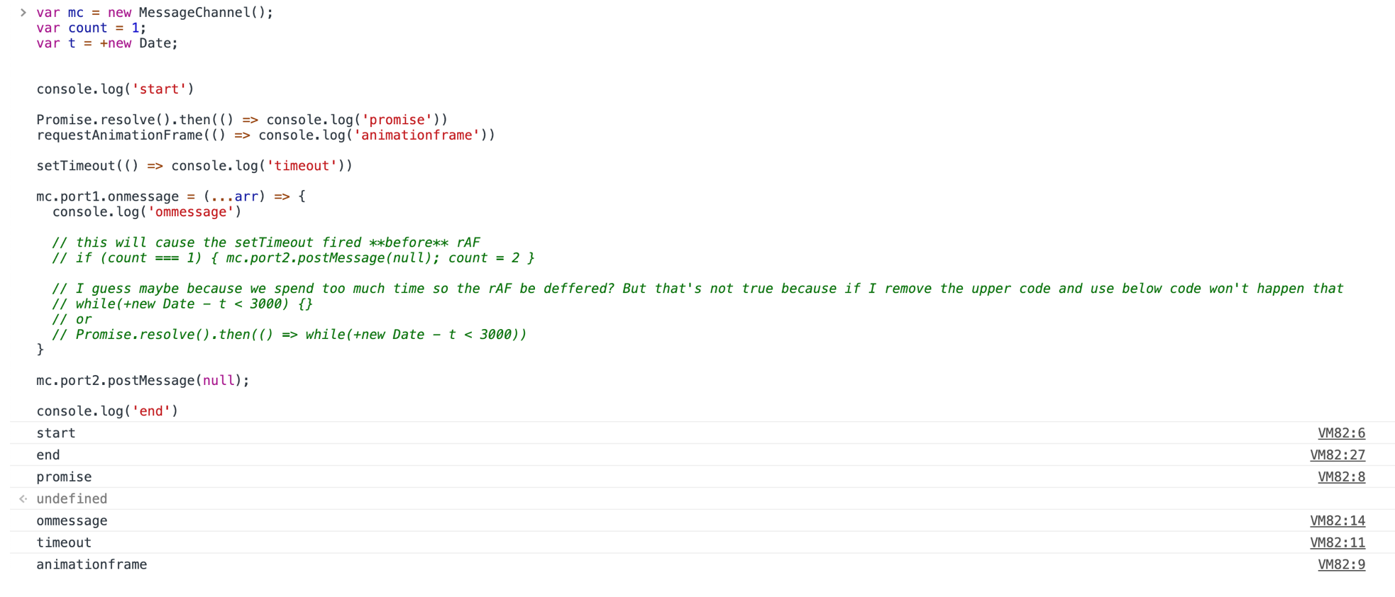 [Question]Clarification postMessage/MessageChannel execution time in the Event Loop · Issue ...