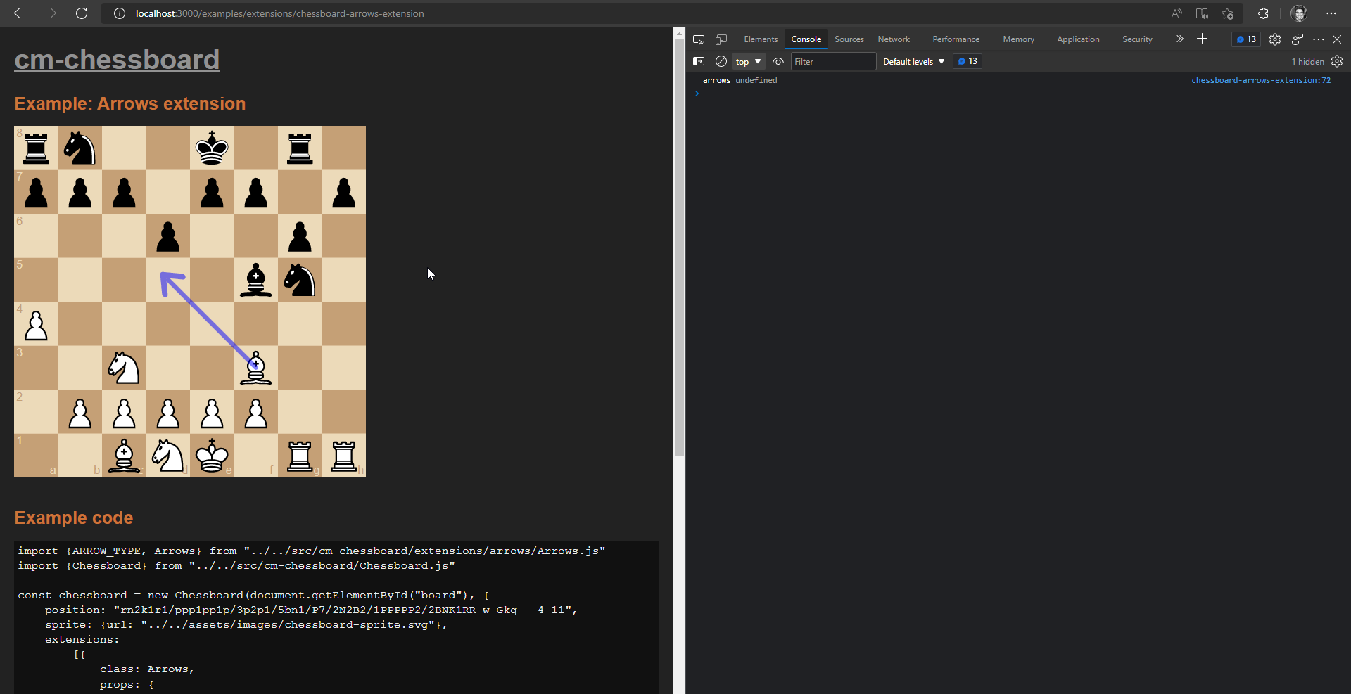 getArrows from Arrow's extension is not working · Issue #91 · shaack/cm-chessboard · GitHub