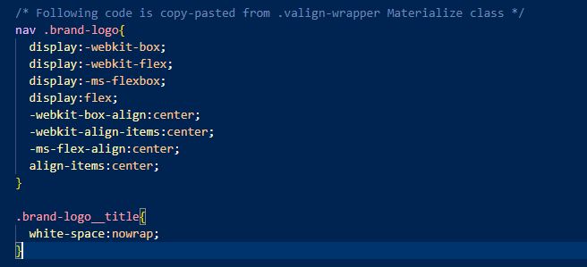 .valign-wrapper doesn't work with .brand-logo · Issue #6244 · Dogfalo ...