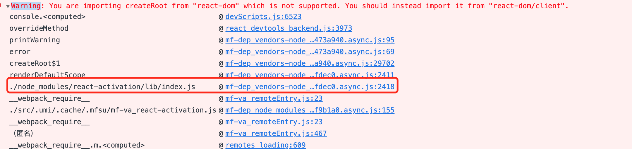 升级react18后，后台给出Warning · Issue #195 · CJY0208/react-activation · GitHub