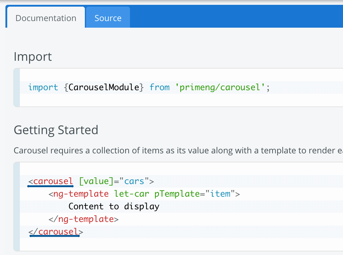 Carousel Incorrect Name Tag In Documentation · Issue 8422 · Primefacesprimeng · Github 0149