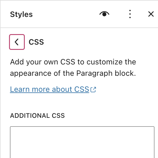 Global Styles: Better labeling and instructions for global CSS and per-block CSS · Issue #51821 ...