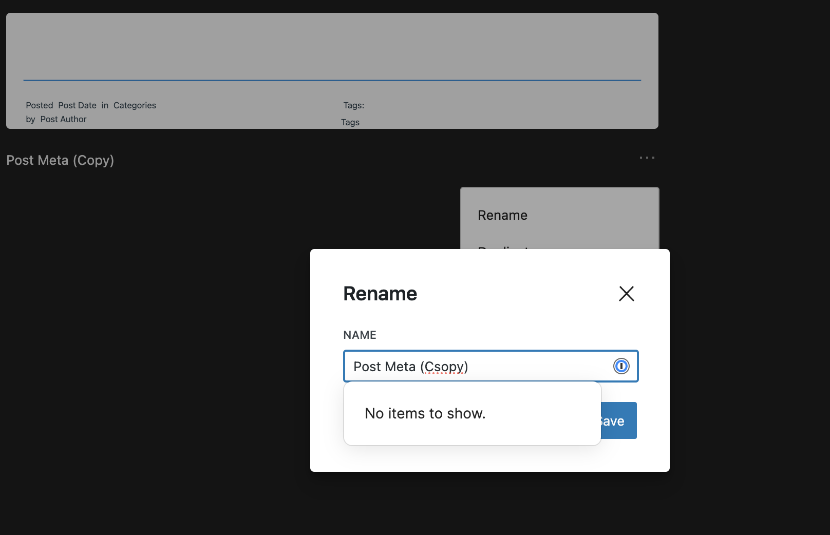 Rename Template Partspattern Options Menu Doesnt Hide After Selecting