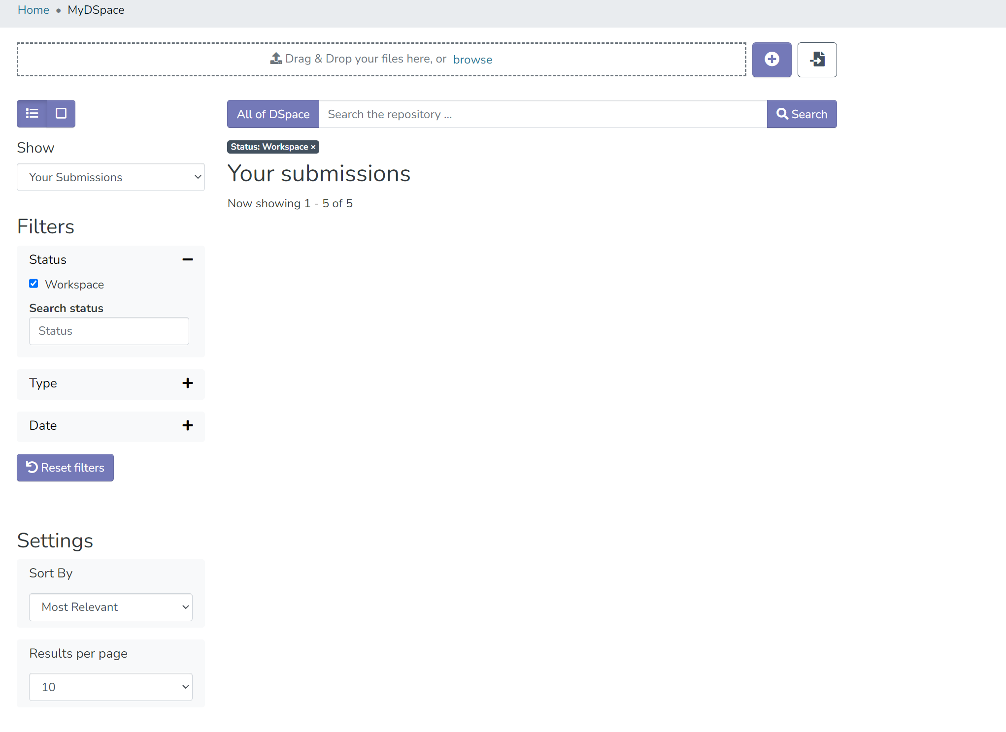 Unfinished submissions not listed · Issue #1043 · ufal/clarin-dspace · GitHub