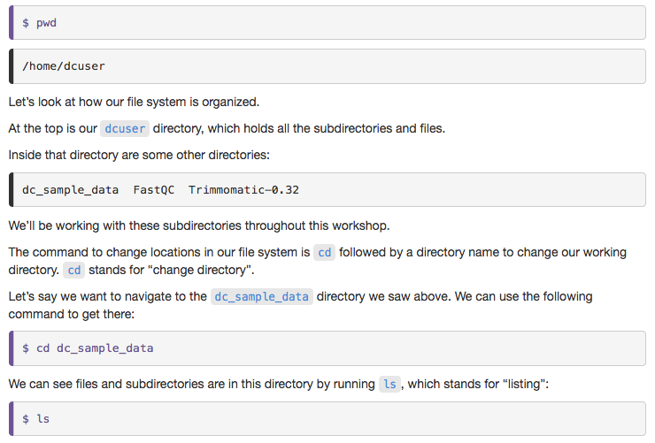Episode 01: `cd` and `ls` introduction · Issue #142 · datacarpentry/shell-genomics · GitHub