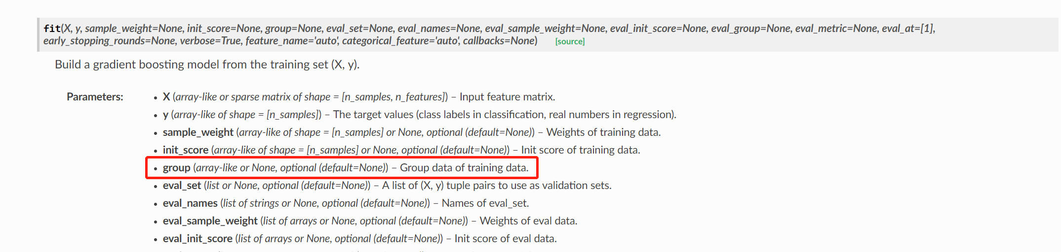 documentation error for LGBMRanker group format · Issue #1271 · microsoft/LightGBM · GitHub
