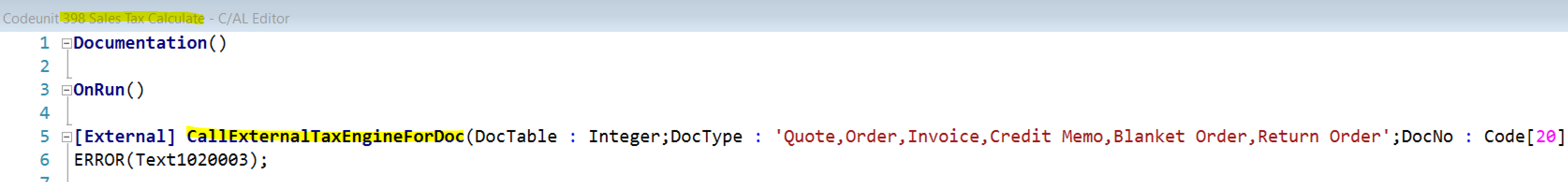 Event Request code unit 398 Sales Tax Calculate OnAfterCallExternalTaxEngineForDoc · Issue #374 ...