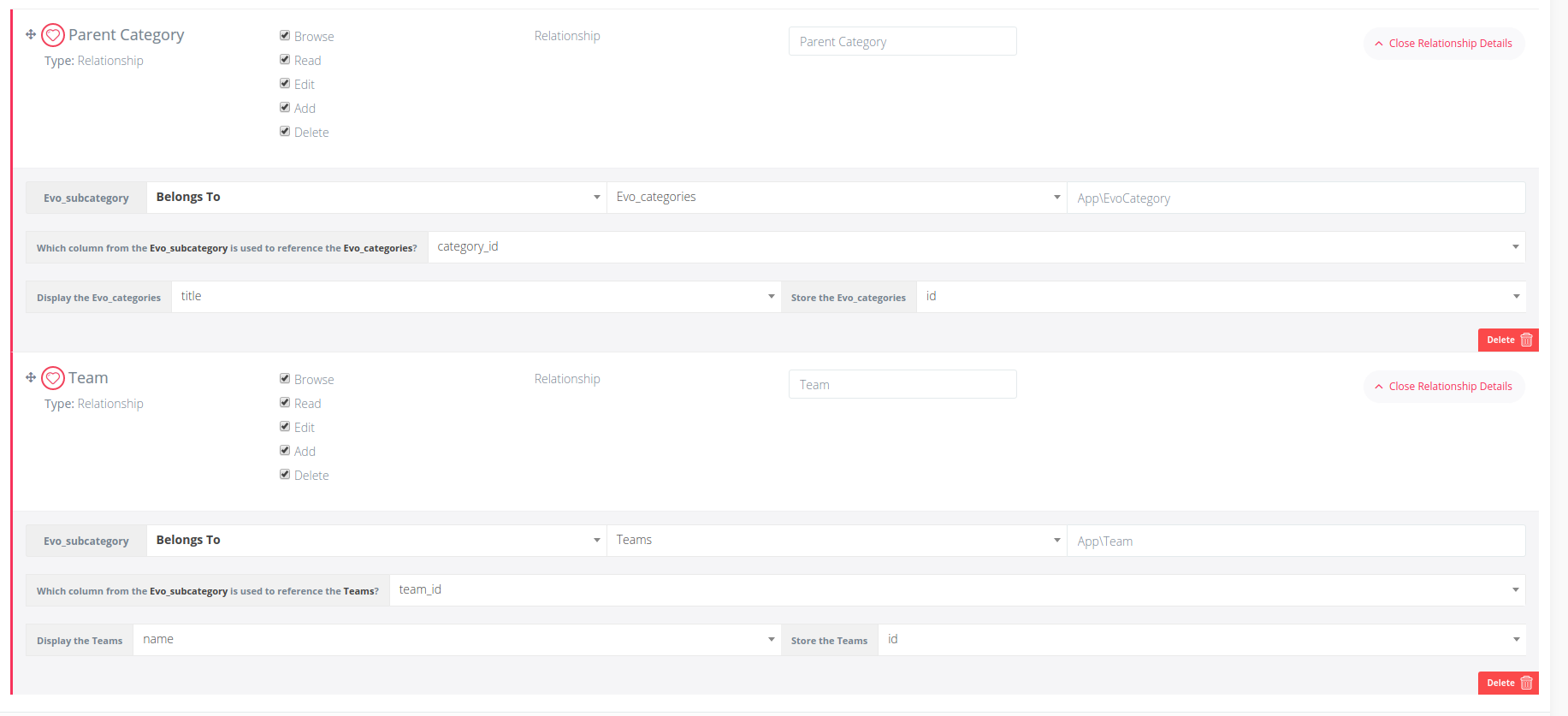[BUG] Cannot remove BelongsTo relation · Issue #4244 · thedevdojo/voyager · GitHub