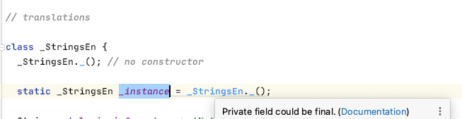 fix lint hint "Private field could be final" · Issue #20 · slang-i18n/slang · GitHub